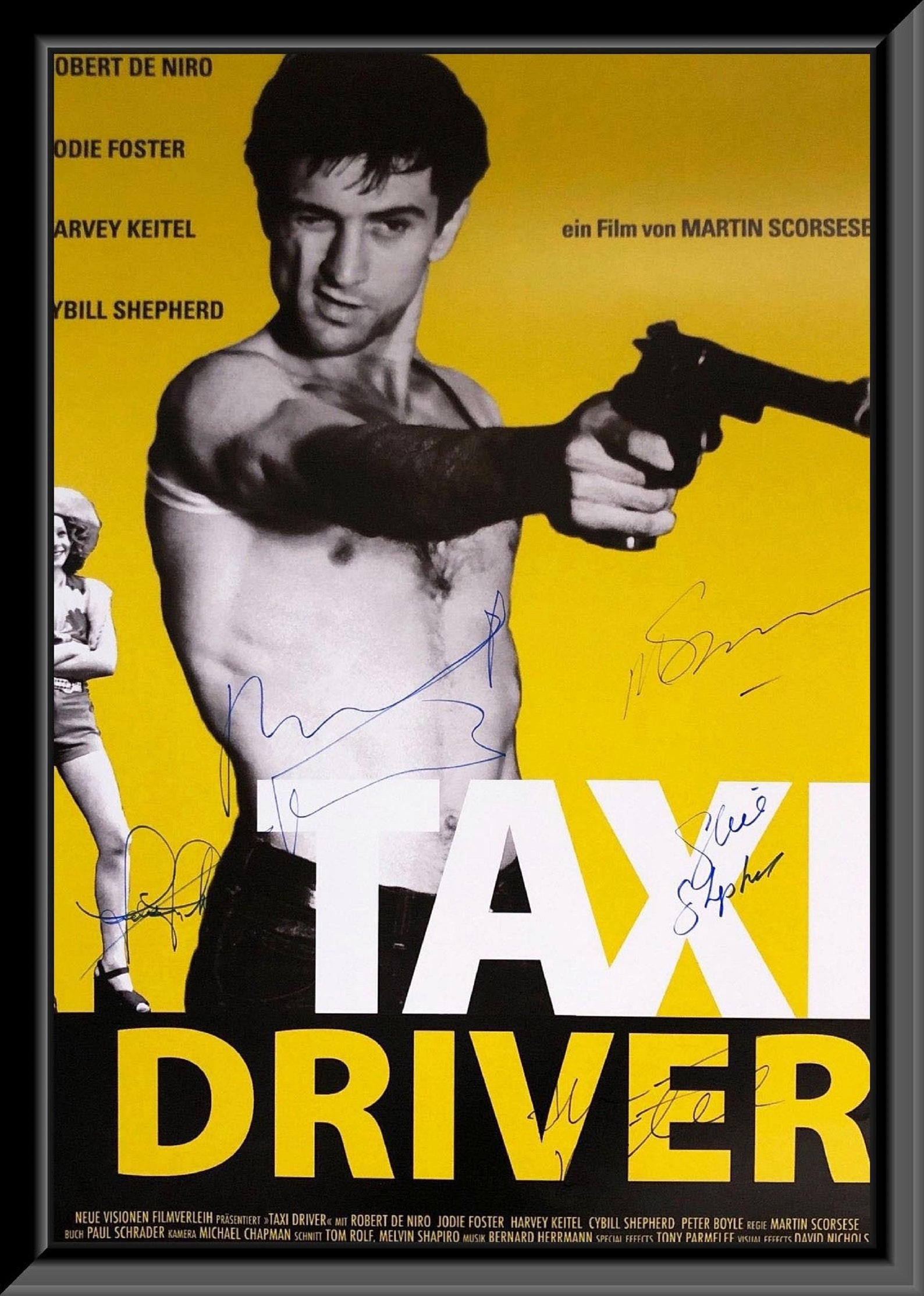 Taxi Driver Cast Signed Movie Poster - Etsy