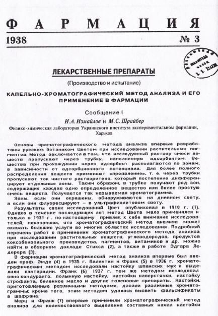 Discovery of Thin Layer Chromatography Izmailov TLC - Etsy