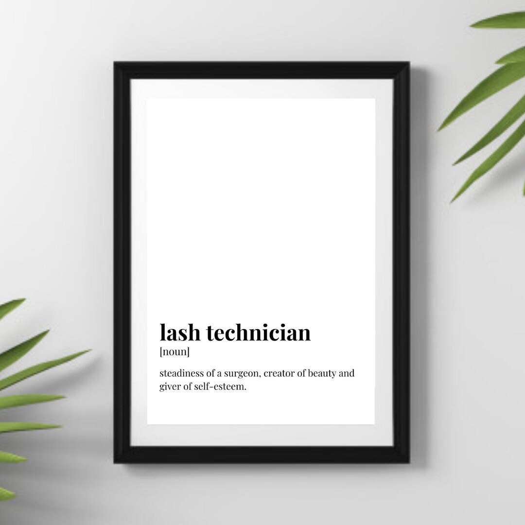 Lash Technician Description / Definition Perfect for Your Salon or Gift ...