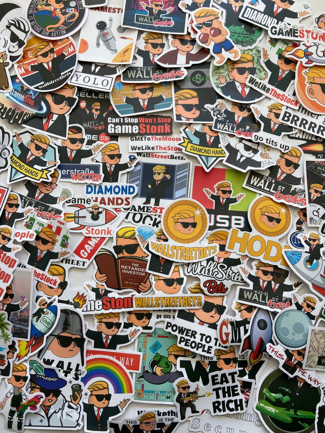 Wall Street Bets WSB Vinyl Waterproof Stickers - Etsy