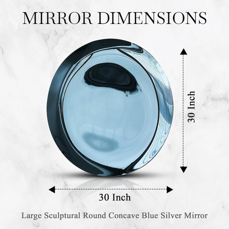 Concave Mirror Blue Color - Etsy