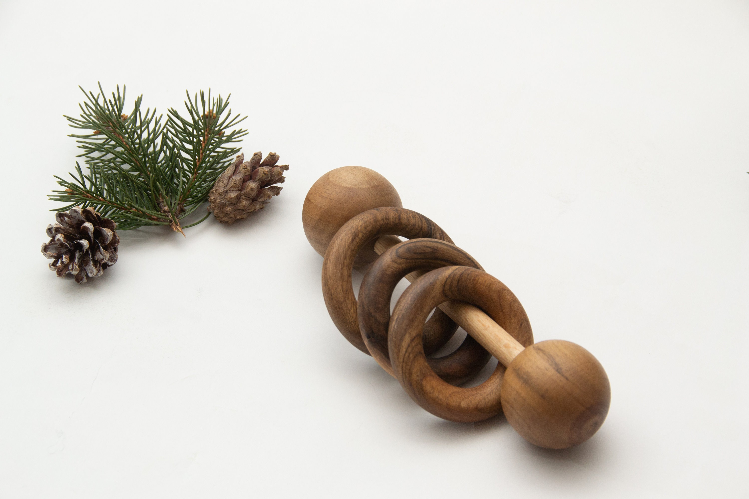 Wooden Rattle Montessori First Rattle for the Newborn From - Etsy New ...