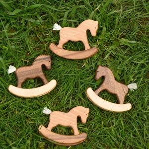 Miniature Classic Wooden Horse Toys for 1 Year Old, Handmade Animal Toy ...