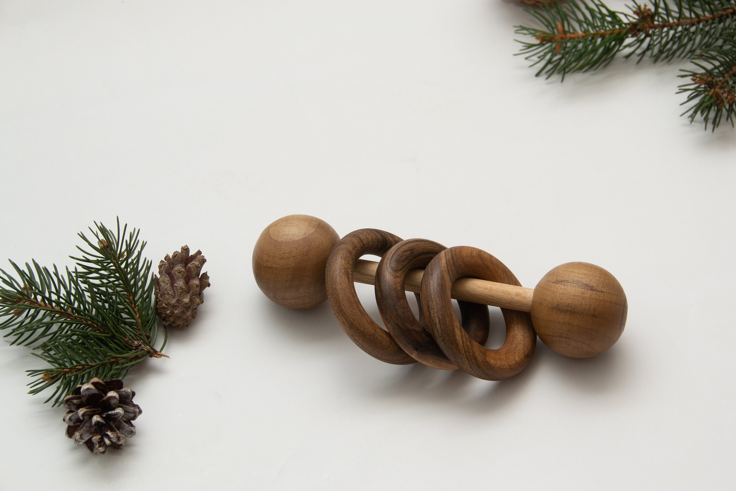 Wooden Rattle Montessori First Rattle for the Newborn From - Etsy New ...