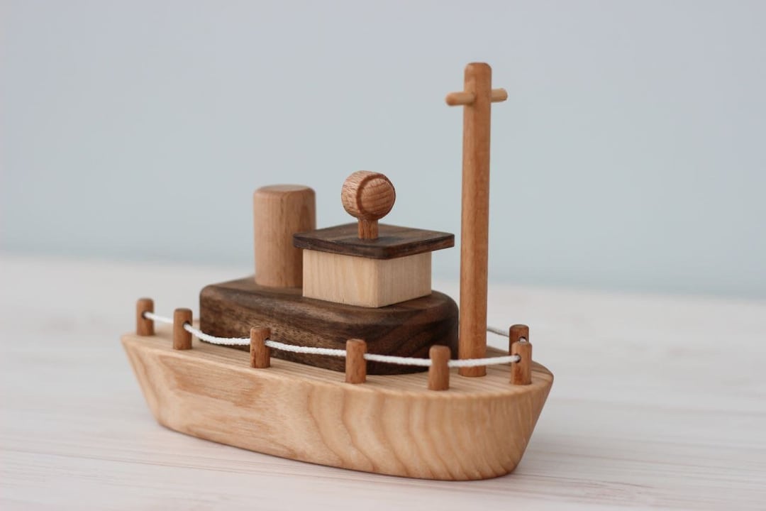 Handmade Wooden Ship Toy: Personalized Boat, Natural Baby Toys From ...