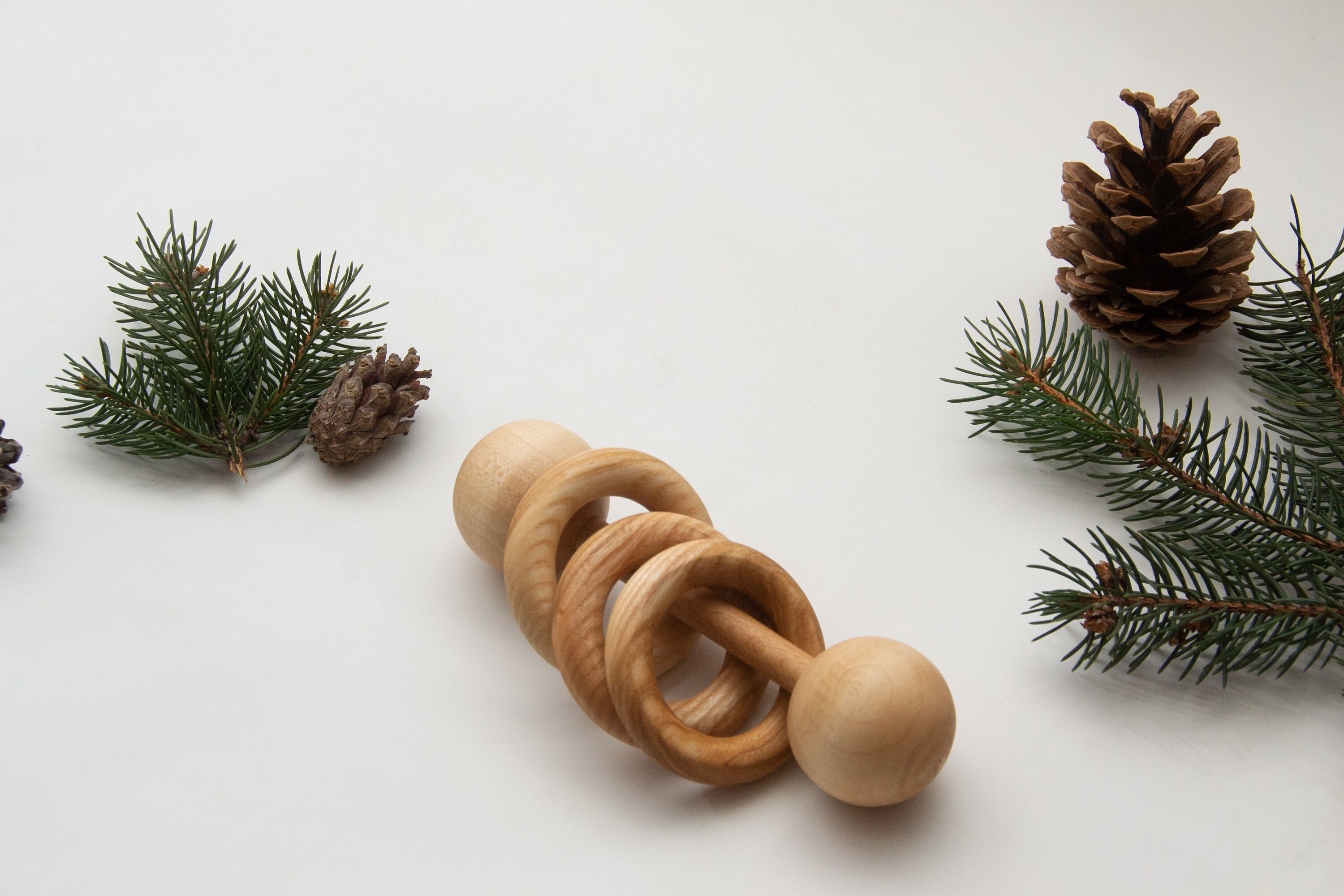 Wooden Rattle Montessori First Rattle for the Newborn From - Etsy New ...