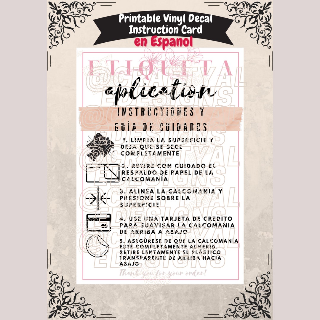 Automatic Download Decal Application in Spanish | Printable Decal ...