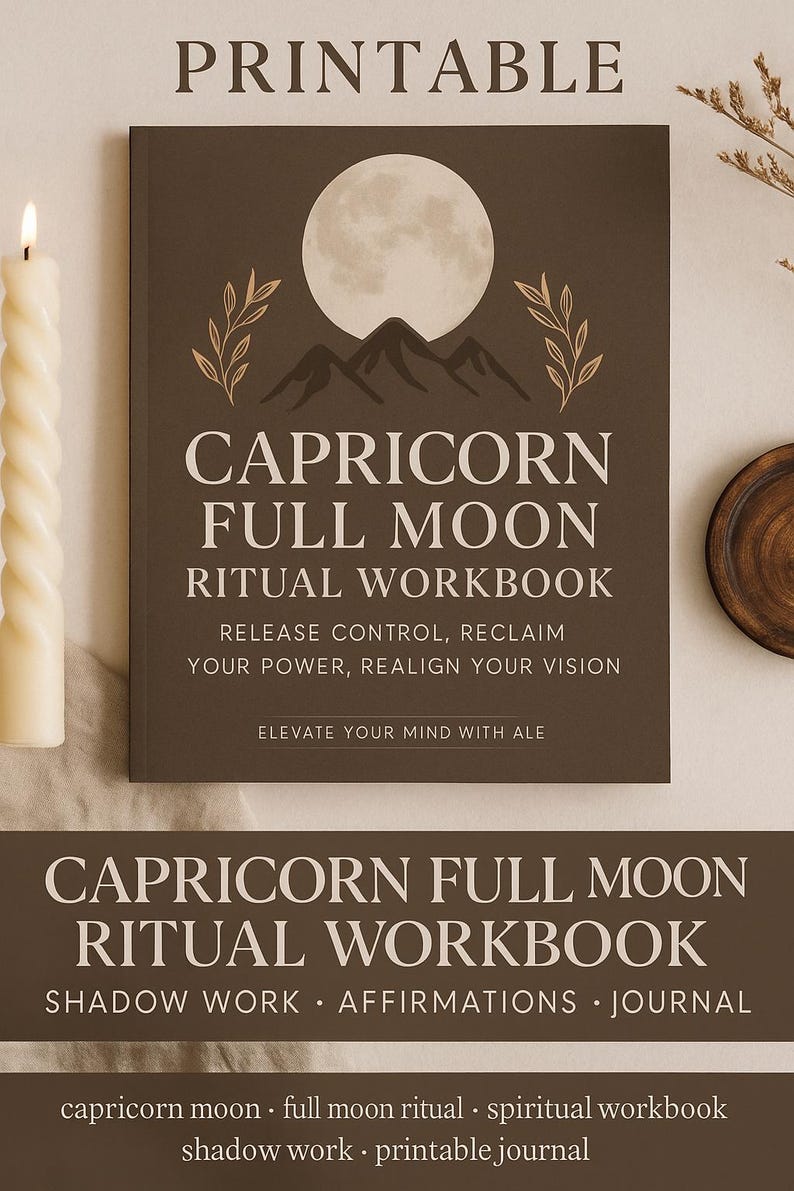 Capricorn Full Moon Ritual Workbook | Astrology PDF | Journal Prompts ...