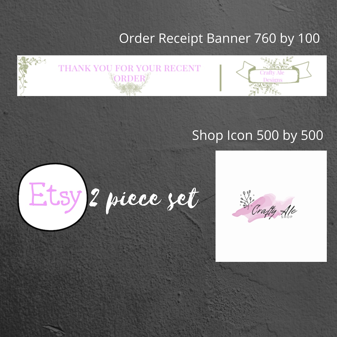 Etsy Order Receipt Banner & Avatar Template | Etsy Personalized Shop ...