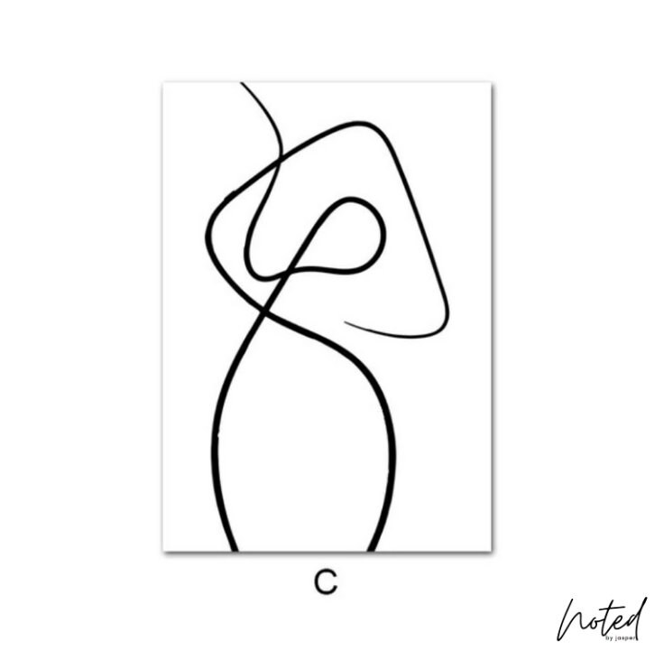 Abstrakte Linie Wandkunst, Figur Druck, minimalistische Wandkunst, monochrome Drucke, neutrale ...