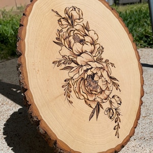 Flower Wood Burning - Etsy Canada