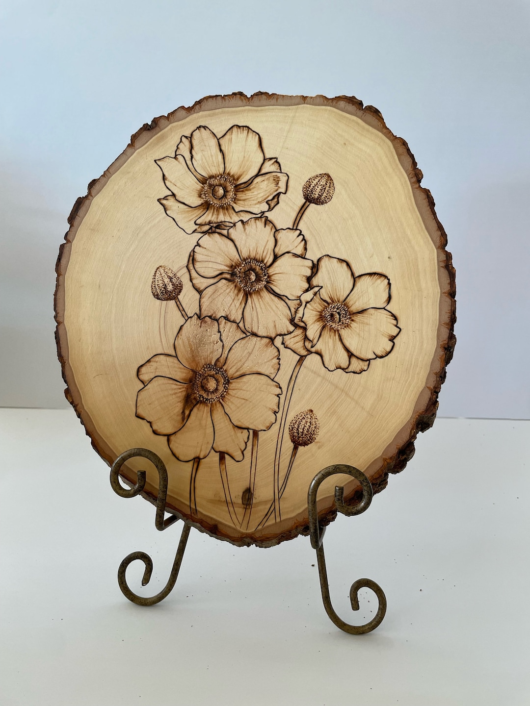 Peonies Wood Burning - Etsy