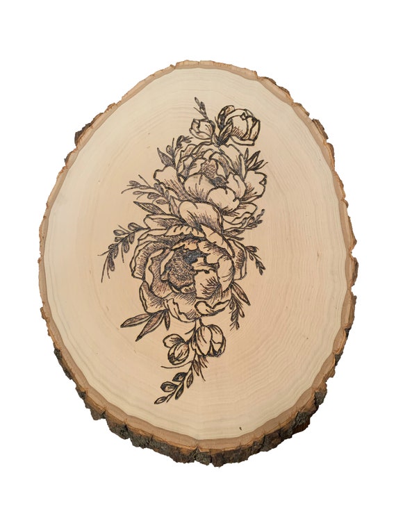 Flower Wood Burning | Etsy