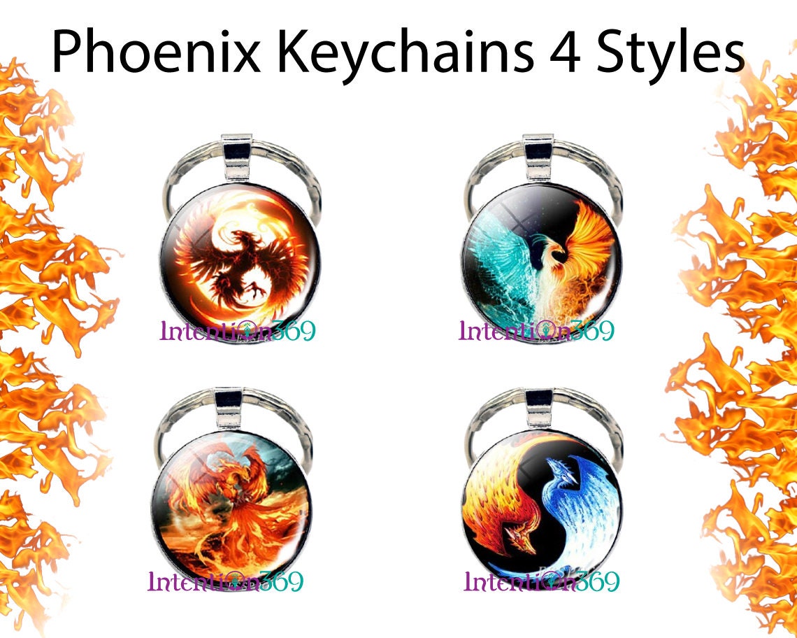Phoenix Stainless Keychain 4 STYLES Phoenix Gift 1 Inch | Etsy