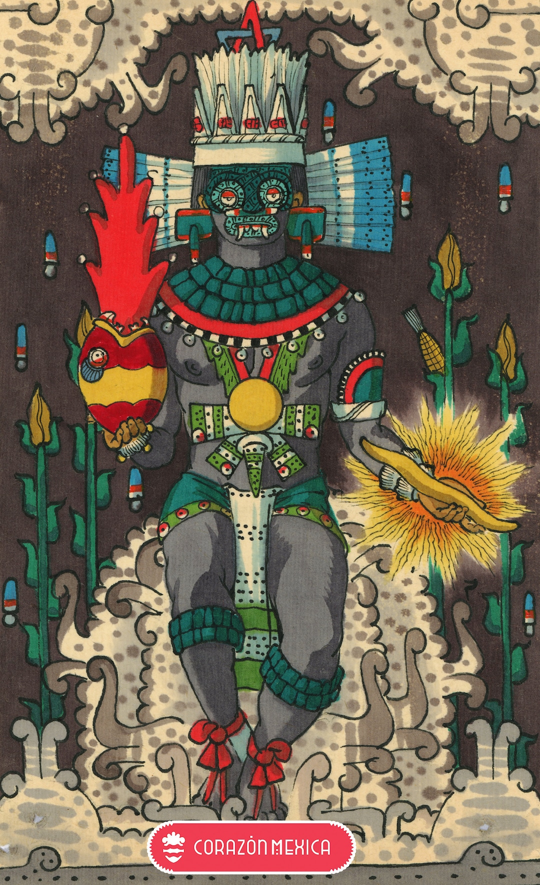Yollotecuhtli. Lord of Hearts. Tlaloc, Tarot, Mexica, Aztec, Mexica ...