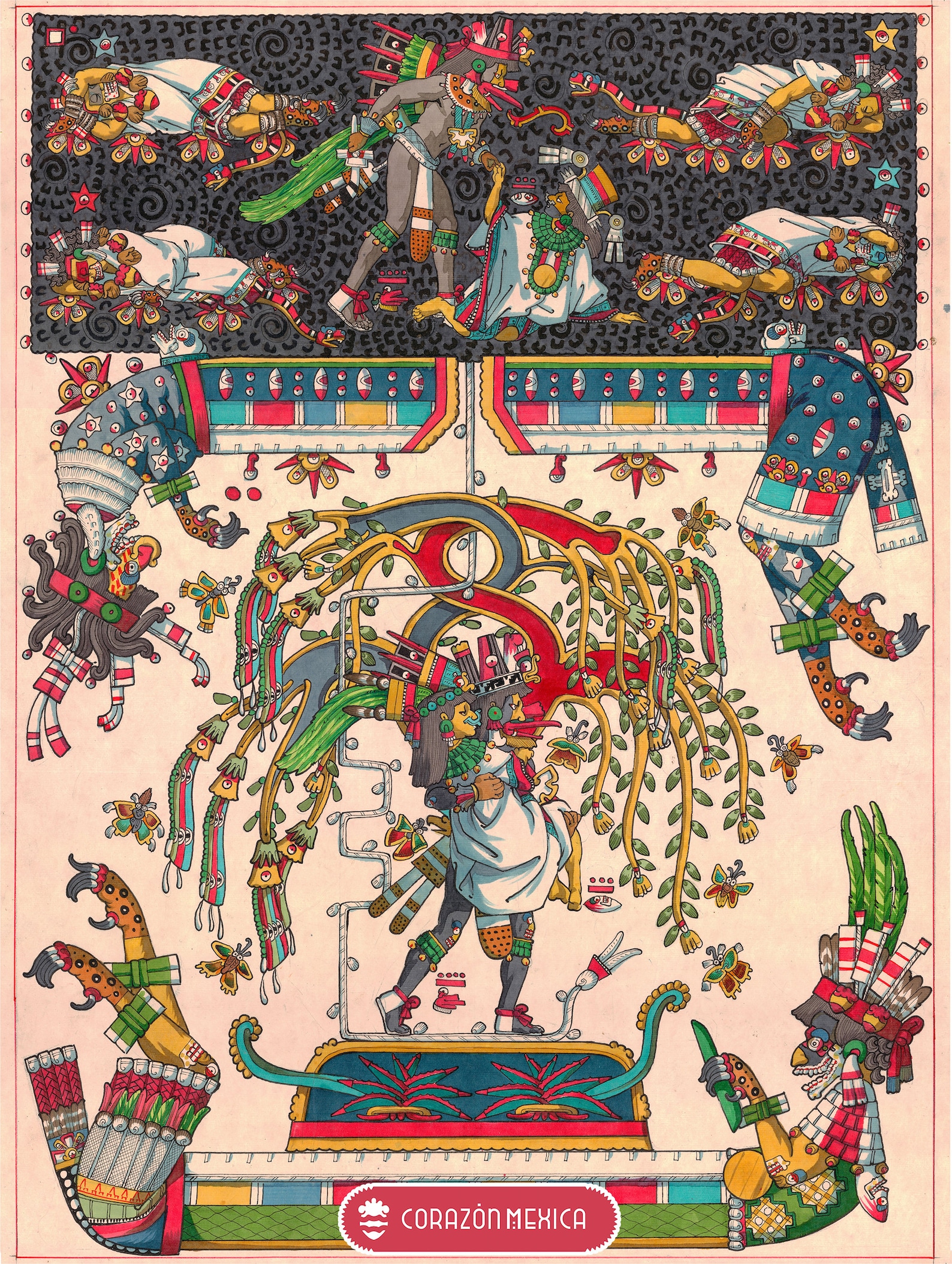 The Birth of Mayahuel 1. Aztec, Mexican Spirituality, Art, Corazon ...