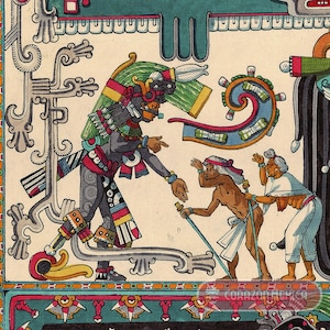 The Great Flood. the Fifth Sun, Aztec, Mexican Spirituality, Art ...