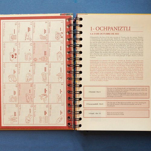 Agenda del Anáhuac 11 Acatl, Mexica Aztec Calendar, Year Planner ...