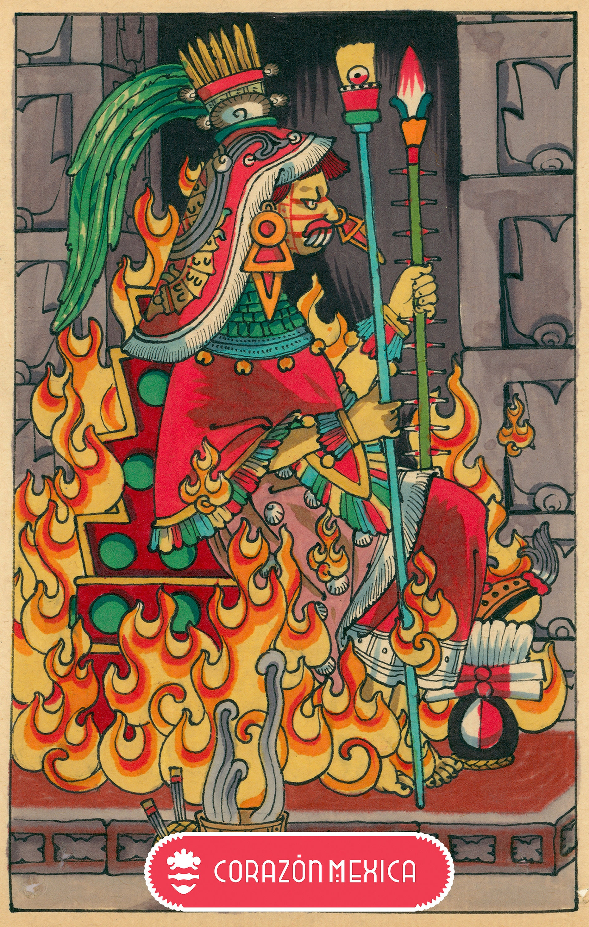 Chantico. Tarot, Mexica, Aztec, Mexica Heart. - Etsy