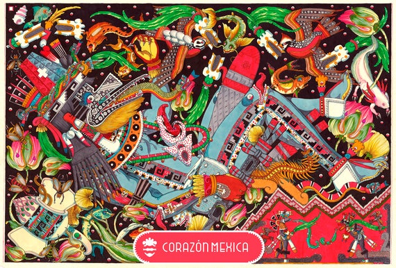 Digital Prints Art & Collectibles Mexican Spirituality Aztec The ...