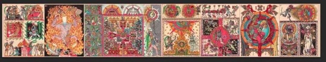 The Birth of the Fifth Sun, Aztec Mexican Spirituality Art, Corazon ...