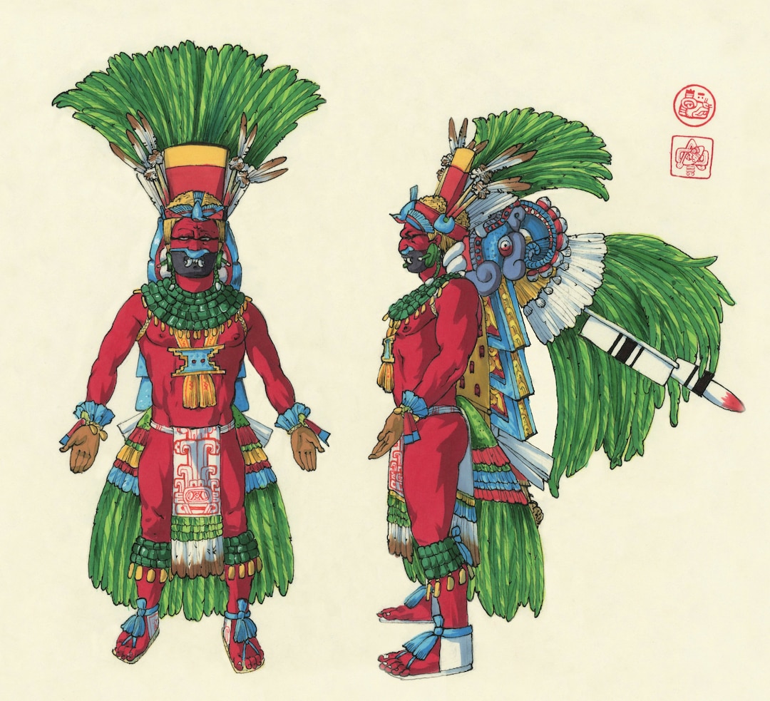 Outfit Design, Xiuhtecuhtli,, God of Fire and Wisdom, Aztec Mexican ...