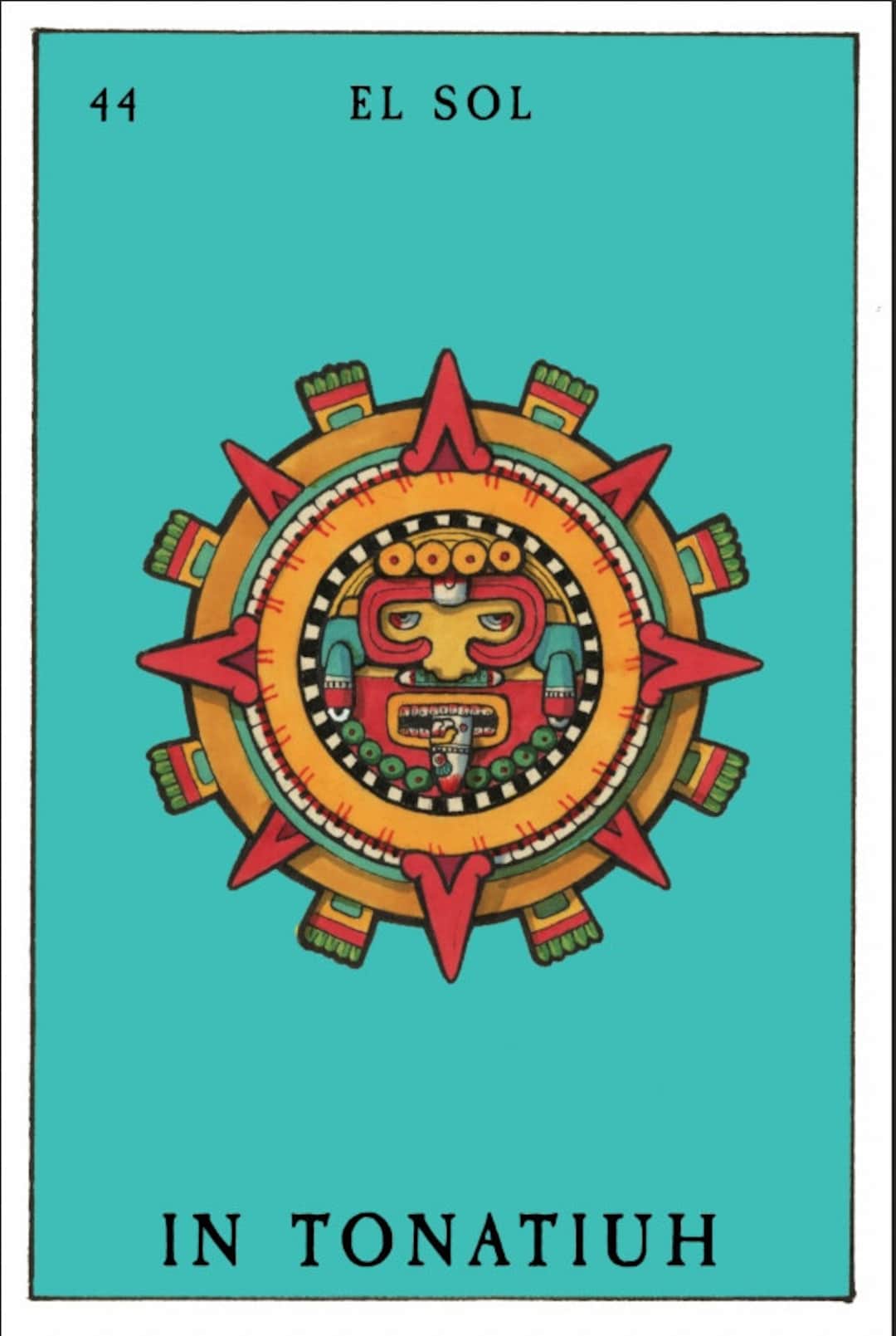 El Sol - in Tonatiuh, Loteria Card. Mexica, Aztec, Tarot, Mexica Heart ...