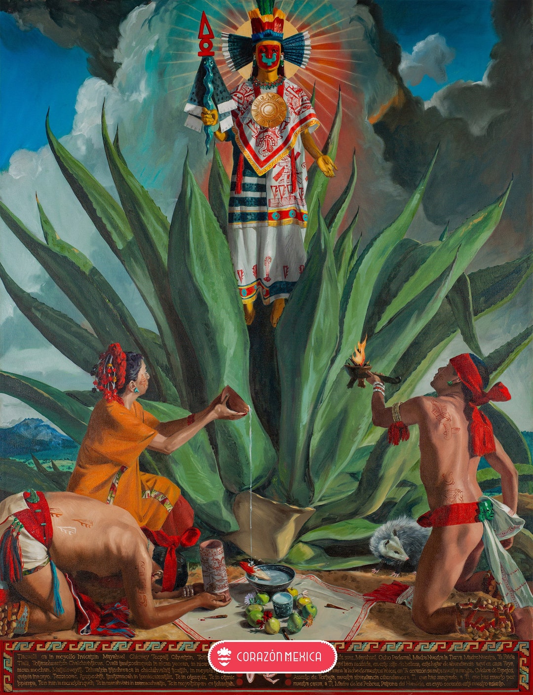 Mayahuel, Lady of Maguey, Pulque, Our Mother Earth, Virgin of Remedies ...