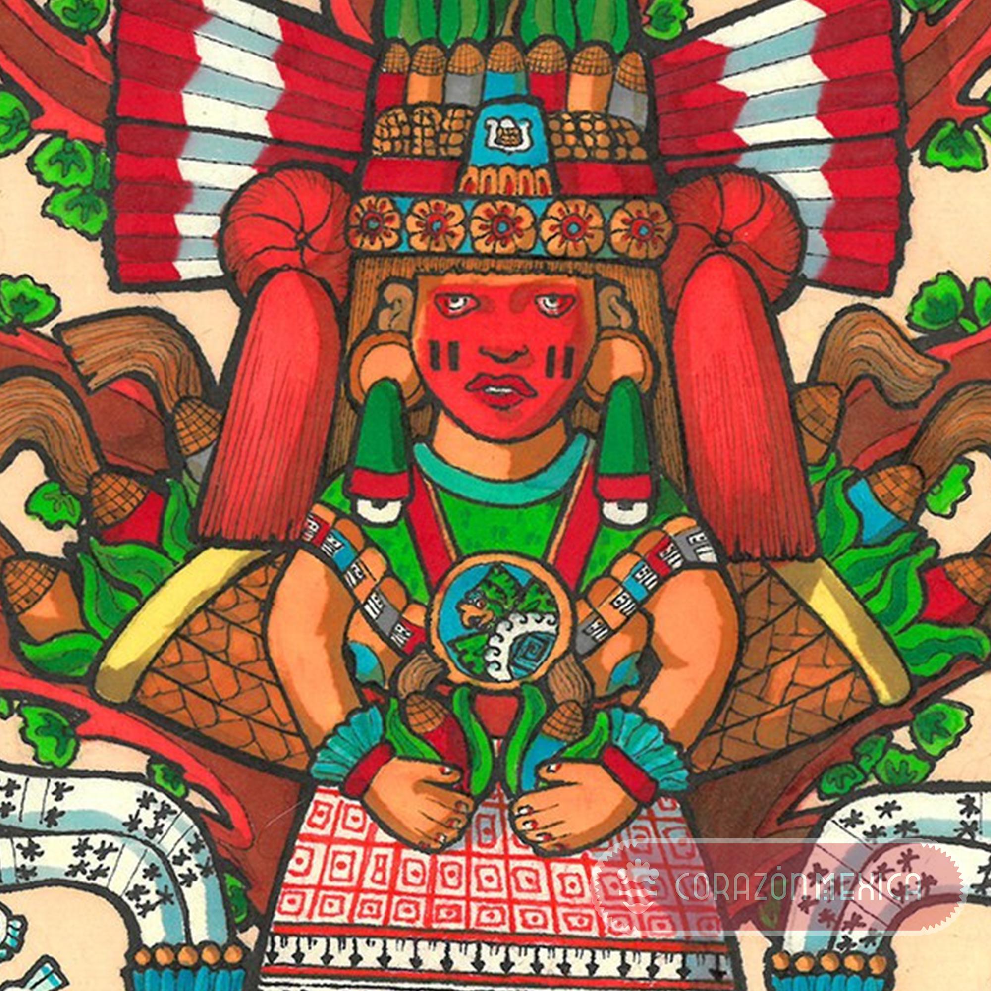 Xilonen in Tozoztontli, Original Painting. Aztec, Mexican Spirituality ...