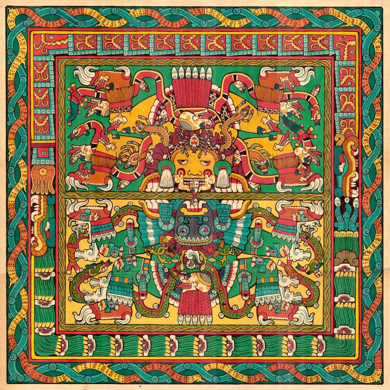 Tlaltecuhtli, Tlalli, the Earth, Mexica Aztec Goddess, Tonantzin ...
