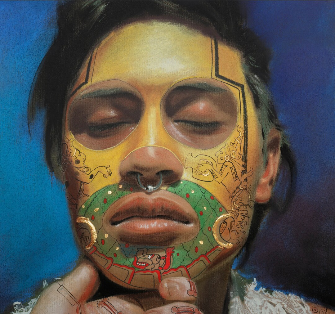 Portrait of Jose as Centeotl, Mexica Heart, Corazon Mexica. - Etsy