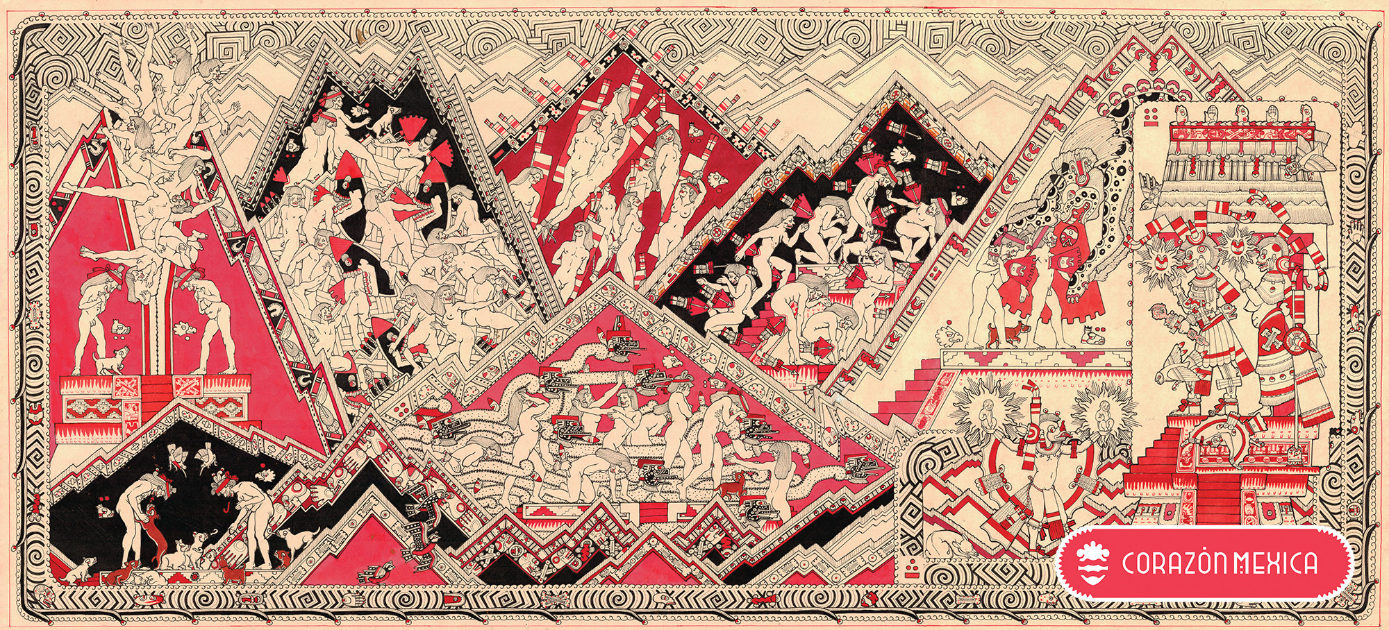 The nine levels of Mictlán. Mexica Aztec Underworld Land of | Etsy