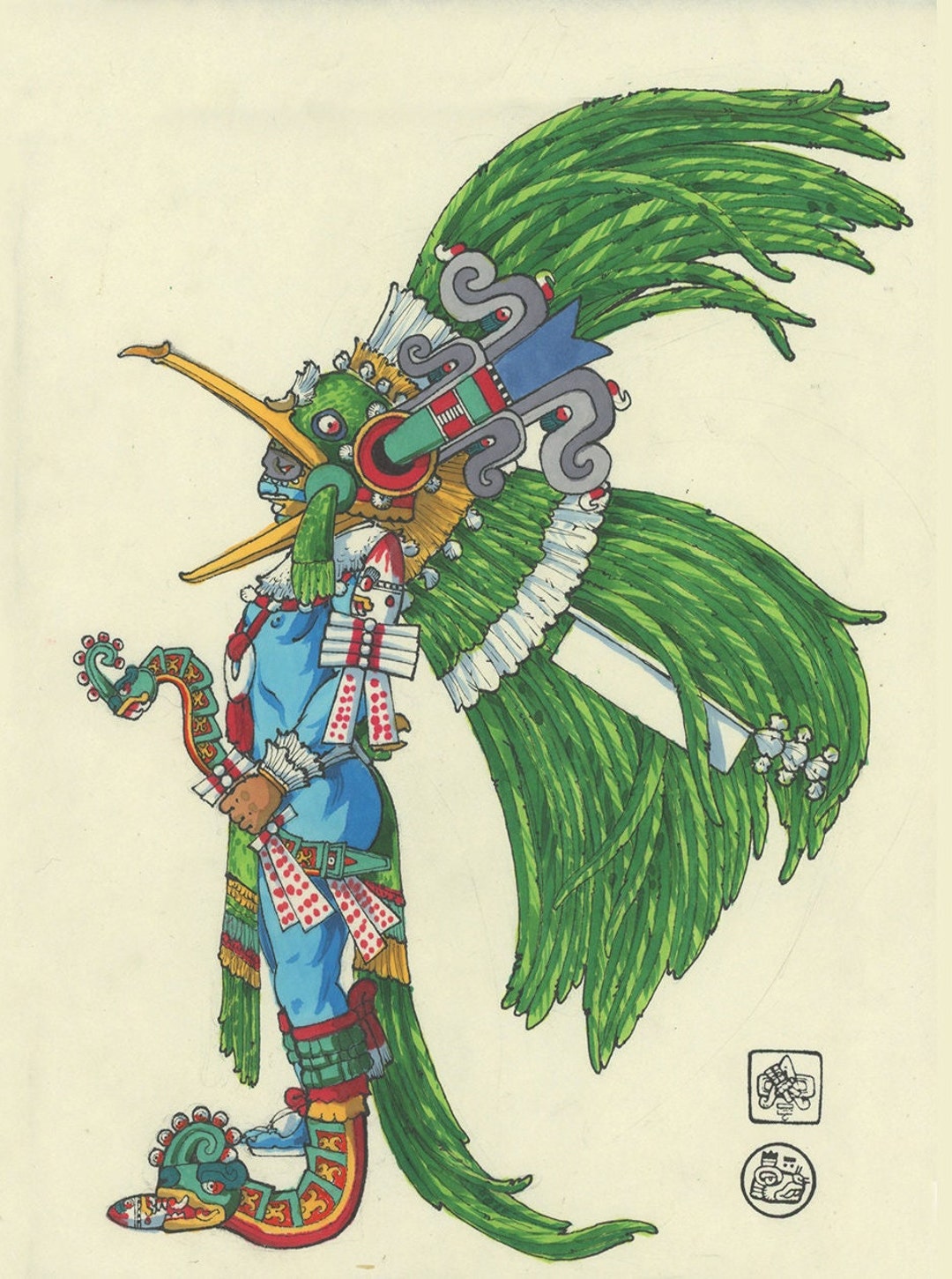 The Regalia of Huitzilopochtli, Lord of War, Mexica (aztec) Teotl ...