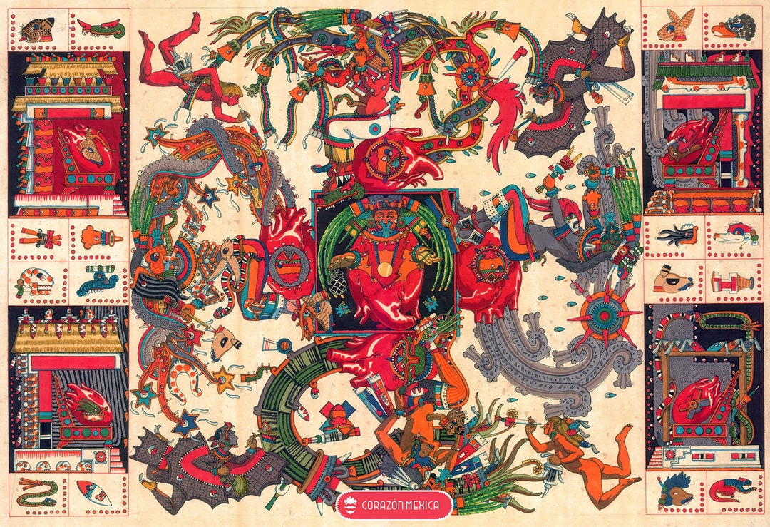 Noyollo Almanac, Xochiquetzal, Mexica, Aztec, Mexican Art, Corazon ...