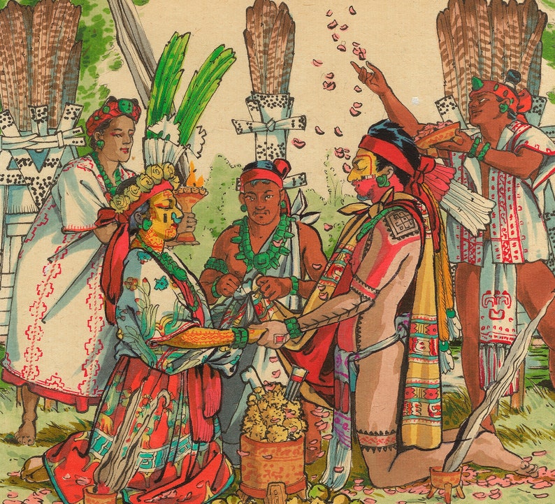 Namictiliztli Mexica aztec Marriage Wedding Ceremony - Etsy