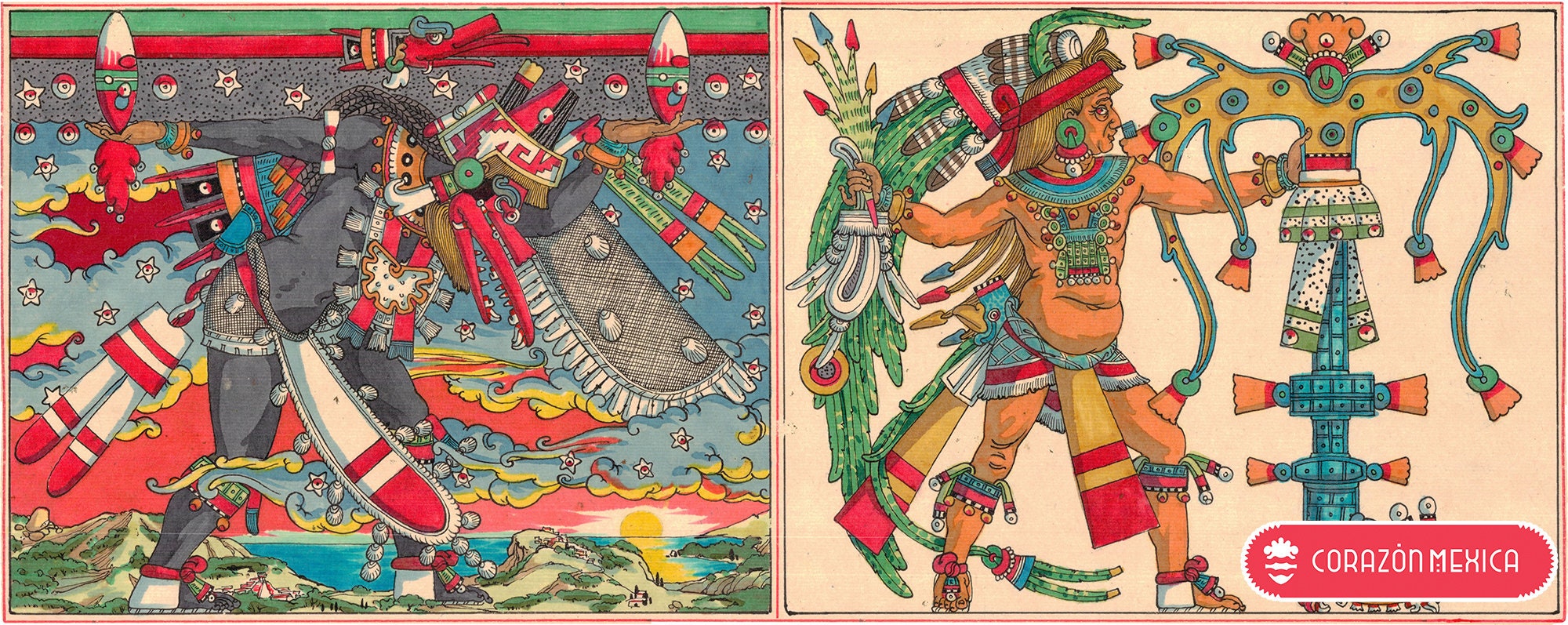 Año Calli. Mexican aztec Spirituality Corazón Mexica. | Etsy