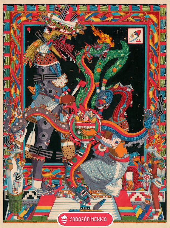 Creation of Men 1. Quetzalcoatl Mictlan Mexica Aztec | Etsy