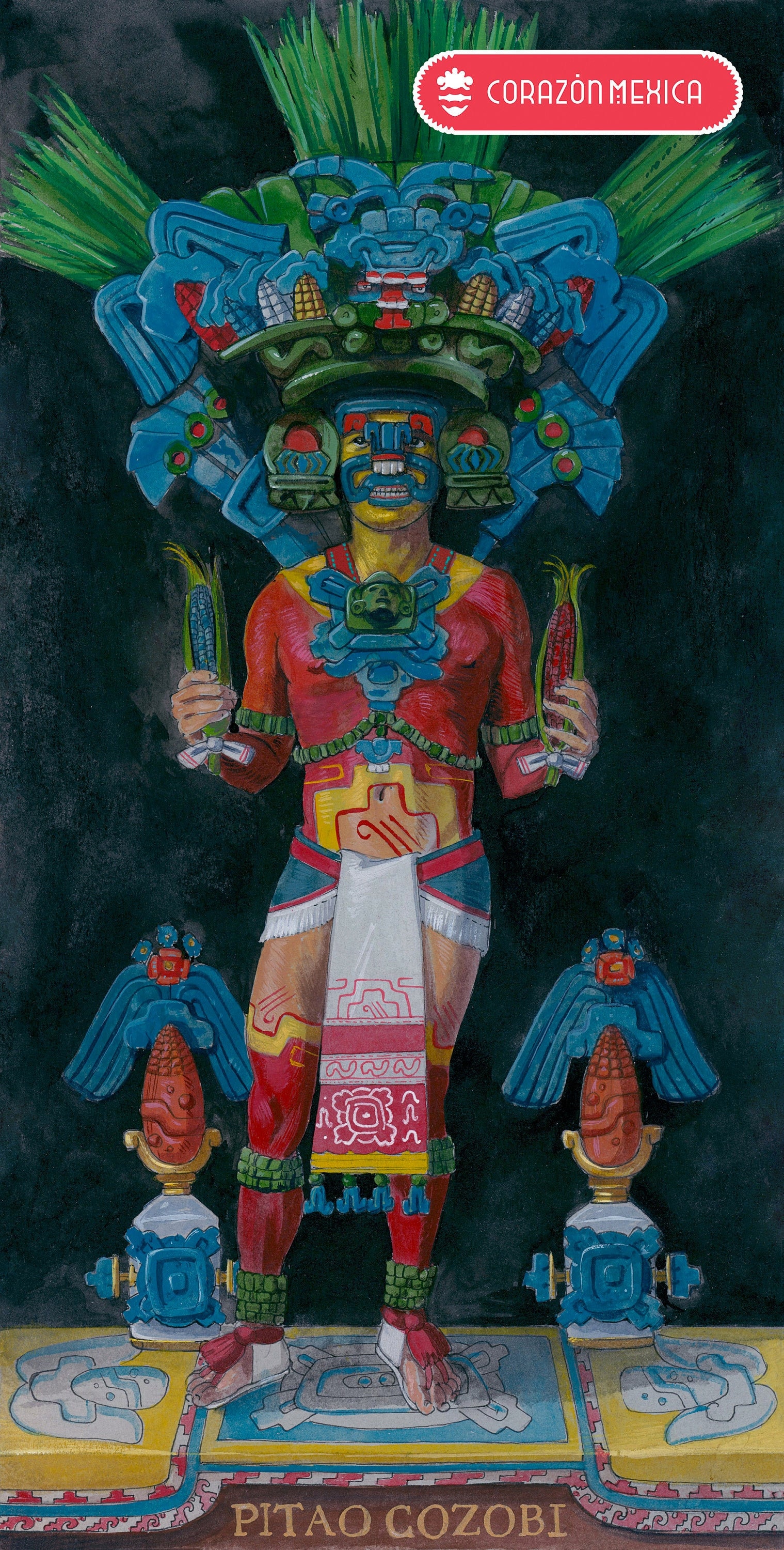 Pitao Cozobi. Zapoteca Mexican Centeotl Maize Fertility | Etsy