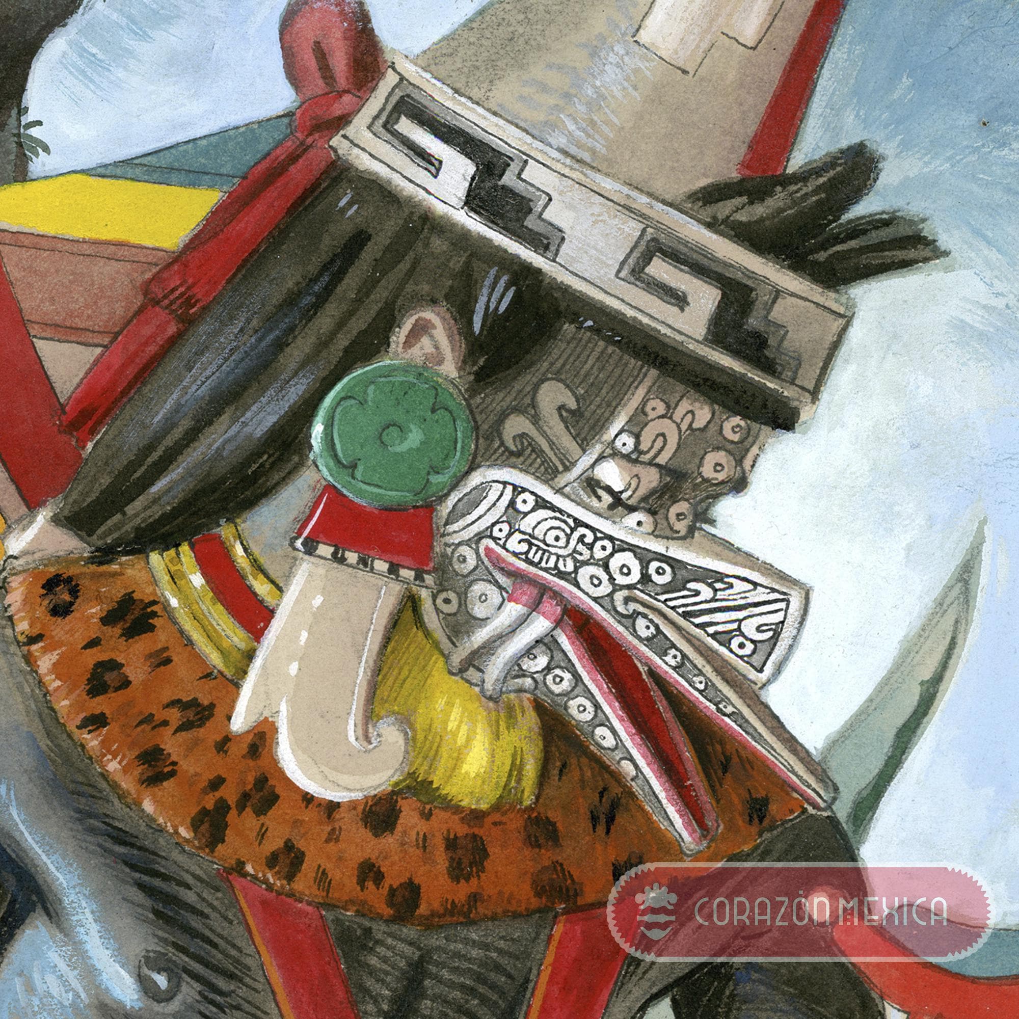 The Sacrifice of Xolotl. Aztec Mexican Spirituality Art, Corazon Mexica ...