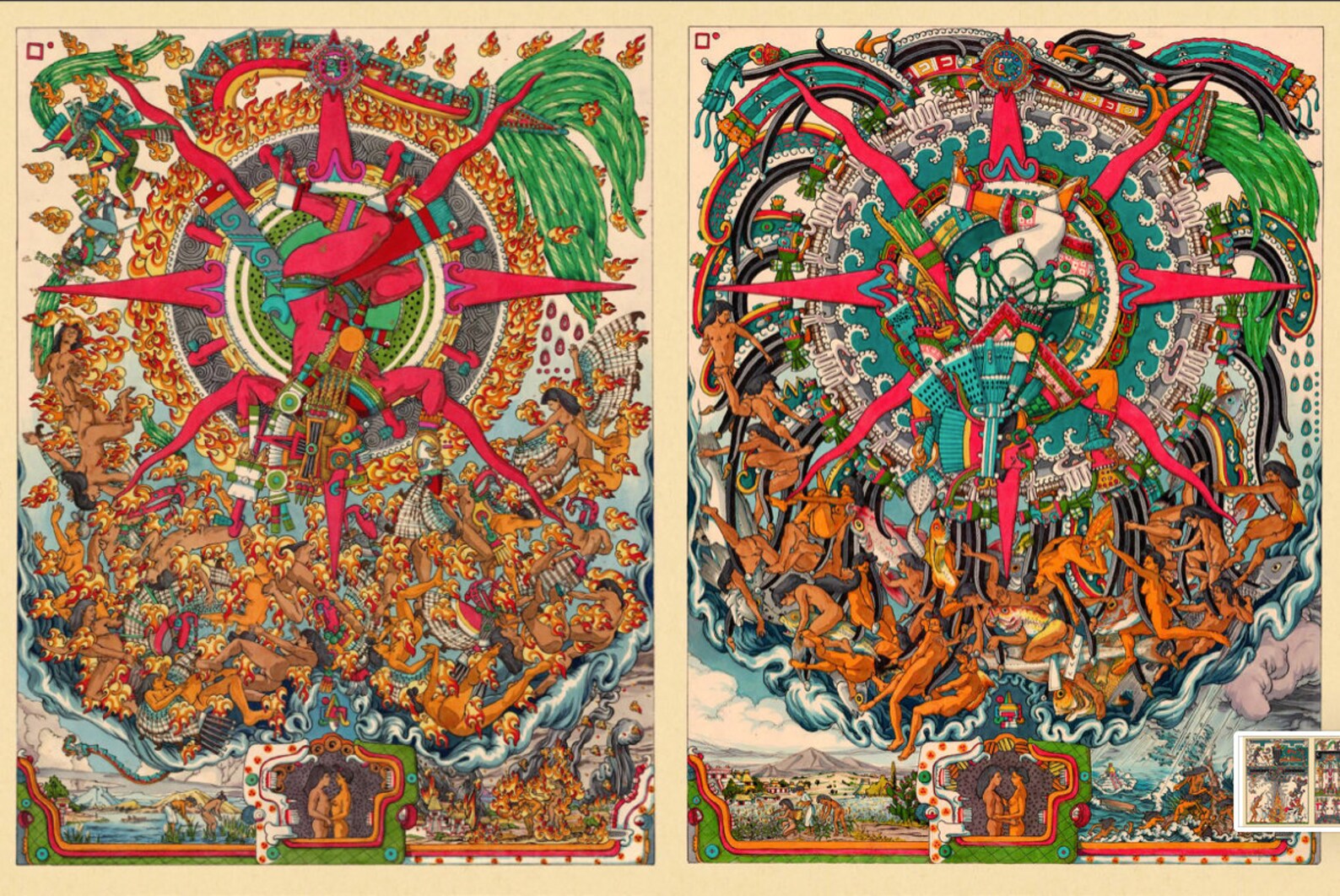 The Four Suns Nauhtonatiuh Los Cuatro Soles PDF Digital - Etsy