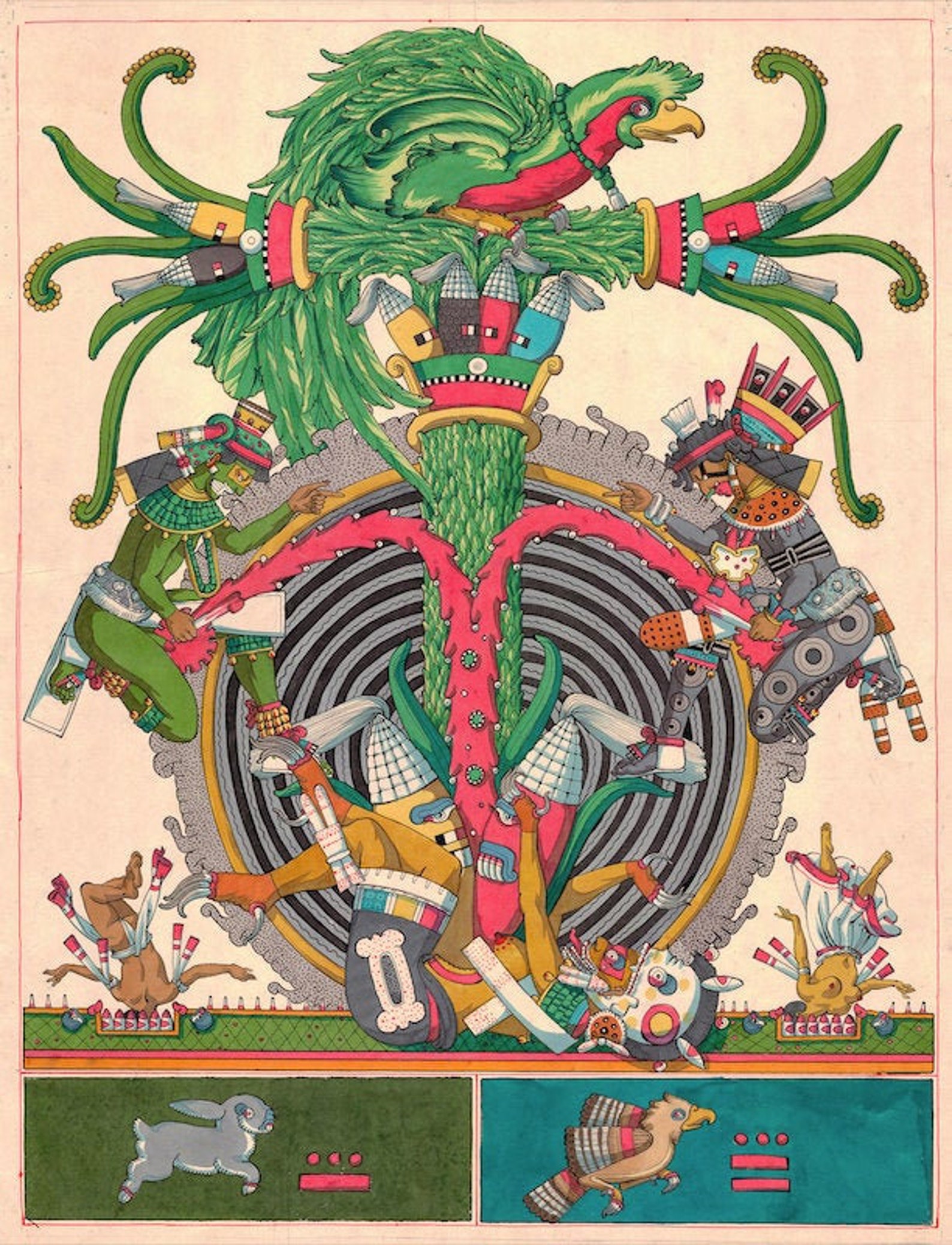 Tlalxico Cocijo Navel of the Earth Mexica aztec Spiritual - Etsy