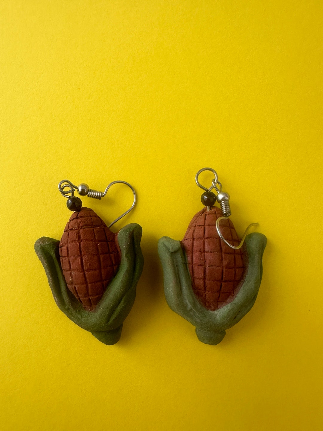 Maiz, Elotl Nacochtin, Elote, Corn Ear, Maize Earrings, Mexica aztec ...