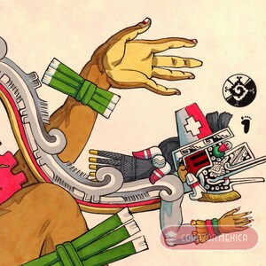 Miquiztli. the Moment of Death, Mexican, Aztec Art, Mictlan, Mexica ...
