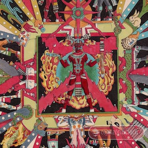 The Fejervary Almanac, Tonacayo Amoxtli, Codex, Mexica, Aztec, Mexican ...