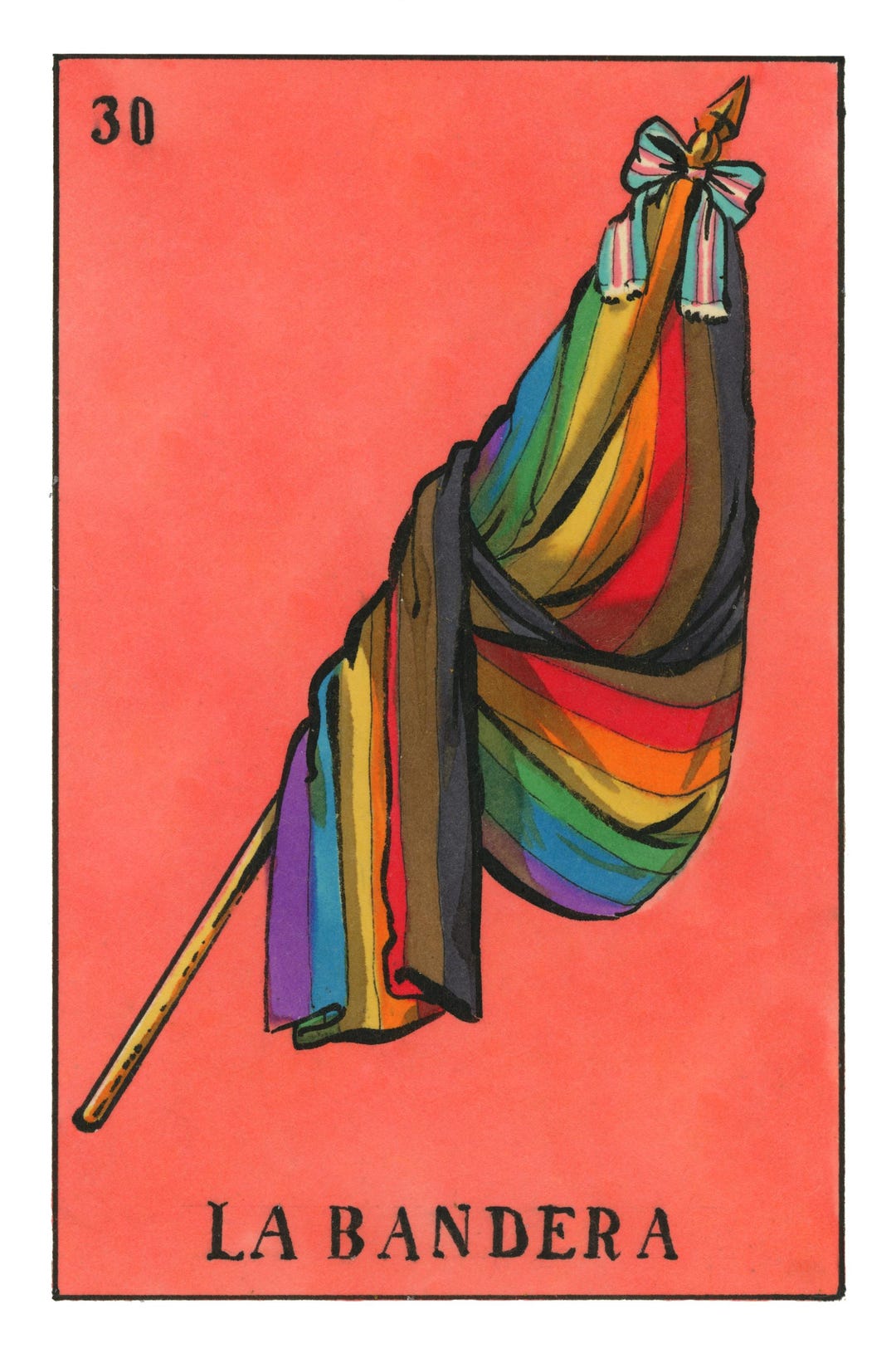 La Bandera - LGBTQ+ Loteria, Gay Art, Lesbian, Queer, Indigiqueer, Two ...