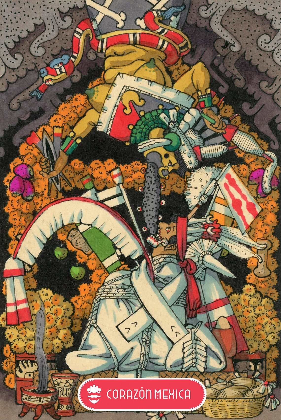 Tlayectiliztli. Tarot mexica aztec Corazón Mexica. | Etsy