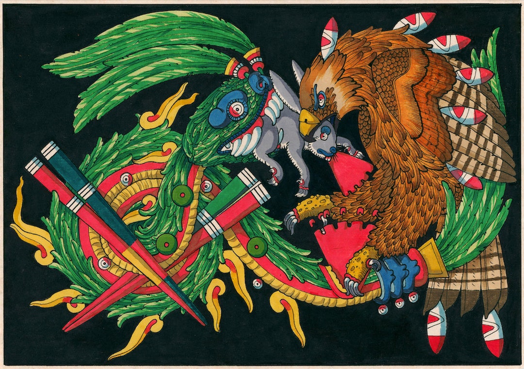 Cuauhquetzalcoatl, Quetzalcoatl, Eagle, Native American, Aztec Mexican ...