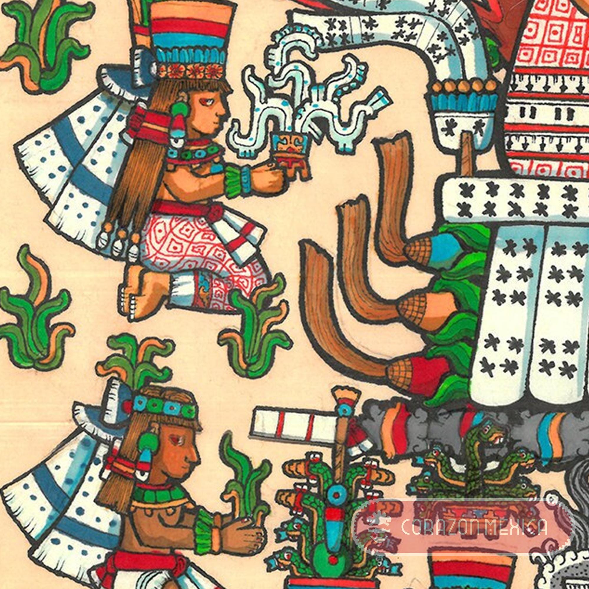 Xilonen in Tozoztontli, Original Painting. Aztec, Mexican Spirituality ...