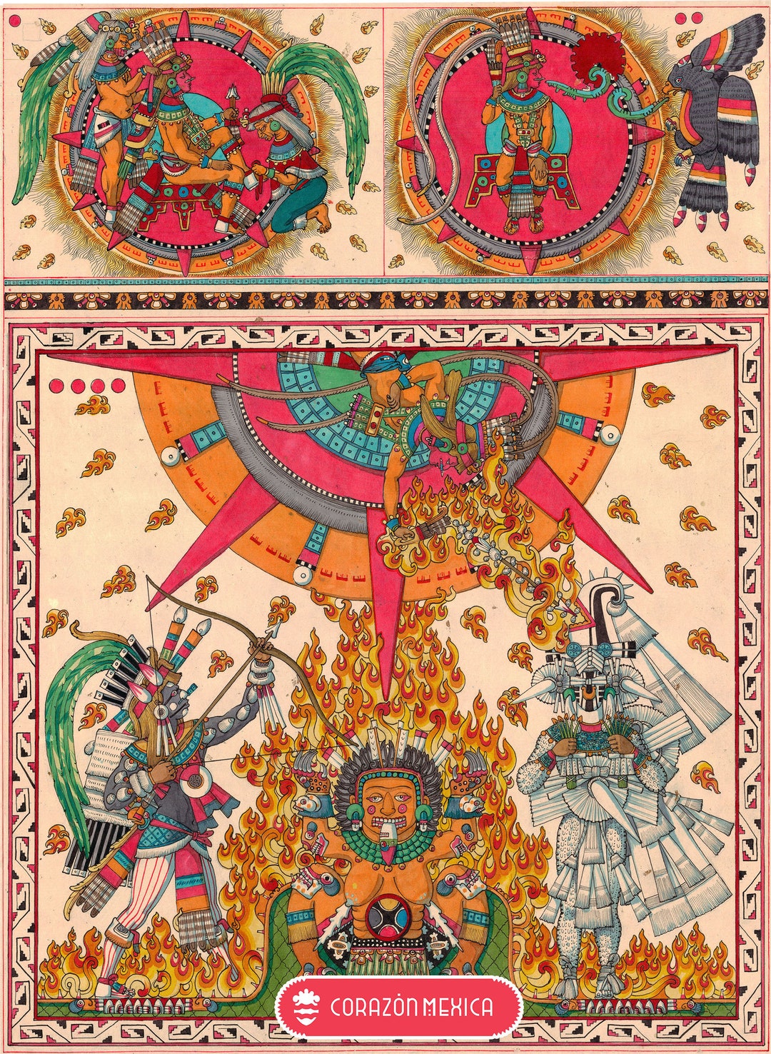 The Birth of Itztlacoliuhqui. Aztec, Mexican Spirituality, Tonatiuh ...