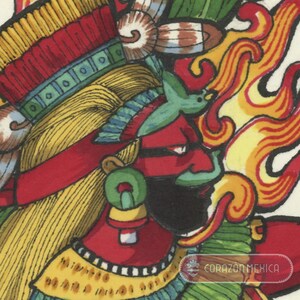 Tonalli Xiuhtecuhtli, Lord of Fire, Wisdom, and Time, Mexica (aztec ...